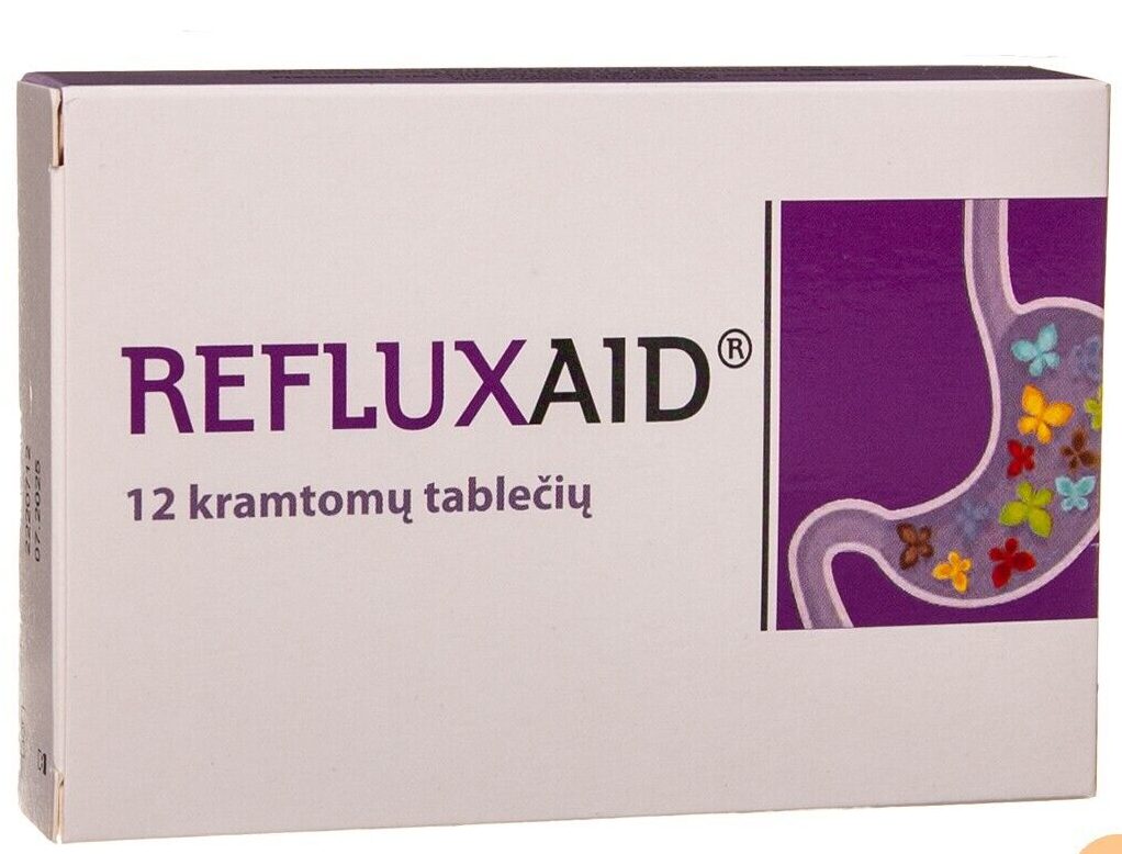 Refluxaid 12 Chewable Tablets لتخفيف الارتجاع وحرقة المعدة 12 قرص للمضغ